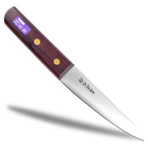 seki japan masahiro japanese professional boning knife round type, 150 mm (5.9 inch), japanese carbon steel kitchen cutlery, chef knives with rose wood handle for home kitchen & restaurant