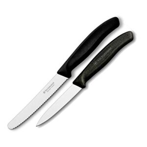 victorinox vic-6.7833.7603.us1 swiss classic pillow packs 4½" utility & 3¼" paring black