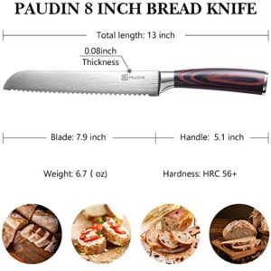 PAUDIN Bread Knife + Chef Knife