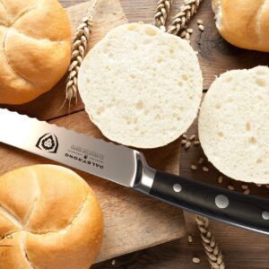 Dalstrong The Gladiator Series Elite Serrated Bread Knife 10" Bundled with Premium Whetstone Kit - #1000/#600 Grit