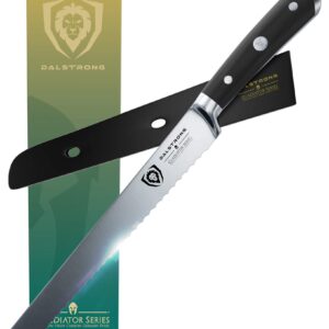 Dalstrong The Gladiator Series Elite Serrated Bread Knife 10" Bundled with Premium Whetstone Kit - #1000/#600 Grit