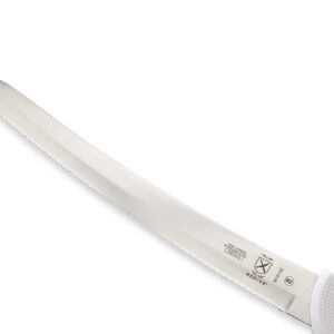 Mercer Culinary Ultimate White 10" Curved Wavy Edge Bread Knife, White