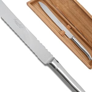 laguiole prestige range bread knife - polished finish direct from france