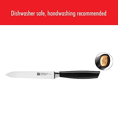 Zwilling All Star 8-inch Bread Knife, Cake Knife Razor-Sharp German Knife, Made in Company-Owned German Factory with Special Formula Steel perfected for almost 300 Years, Gold Polished End Cap