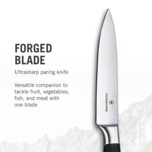 Victorinox Grand Maitre Forged Paring Knife - Kitchen Knife for Slicing Fruits & Vegetables - Ergonomic Cooking Knife - Premium Stainless Steel Cutting Knife for Kitchen Accessories - 4"