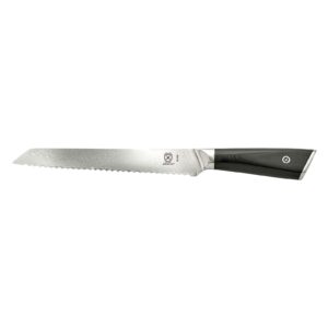 mercer culinary m13789 premium grade super steel, 8-inch serrated bread knife, g10 handle