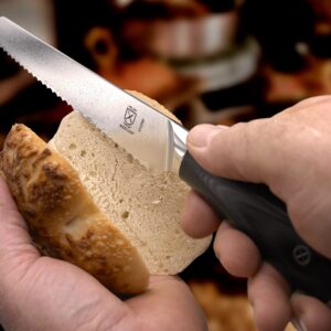 Mercer Culinary M13789 Premium Grade Super Steel, 8-Inch Serrated Bread Knife, G10 Handle