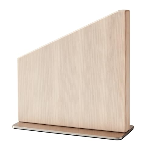 Material, Knife Stand, Magnetic Display for Safe Storage, White Ash