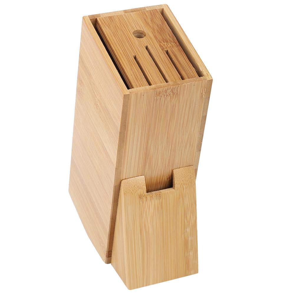 Bamboo Knife Rack Multifunctional Holes Knife Rack Storage Rack Tool Kitchen Knife Holder Knife Block