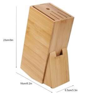 Bamboo Knife Rack Multifunctional Holes Knife Rack Storage Rack Tool Kitchen Knife Holder Knife Block