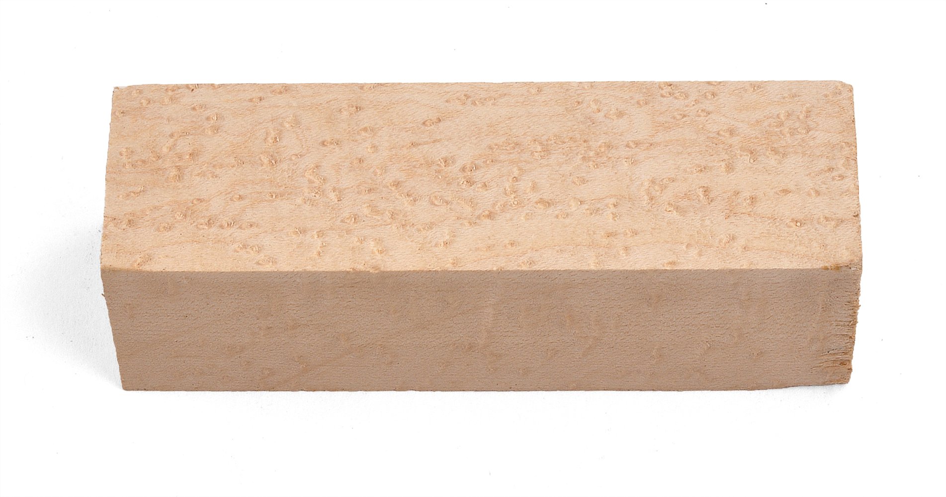 Bird's Eye Maple Wood Knife Handle BLOCK (Each Piece is Unique) 5" x 1-1/2" x 1-1/2"