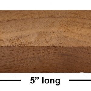 Western Walnut Wood Knife Handle BLOCK (Each Piece is Unique) 5" x 1-1/2" x 1-1/2"