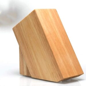 AQUETI Knife Block Functional Universal Beech Knife Rack Block Storage Organizer Knife Holder Restaurant Kitchen Knife Holder Knife Storage