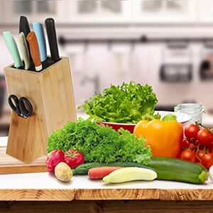 Universal Knife Block, Kitchen Knife Holder, Space Saver Knives Storage, Easy to Clean, Large Capacity, Kitchen Household Multifunctional Knife Storage and Placement Rack