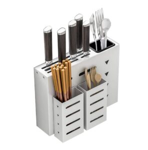 knife stand knife block knife holder knife holder household hanging knife shelf kitchen dedicated knife storage rack multifunctional stand knife organizer knife storage ( color : white , size : 25.5*1