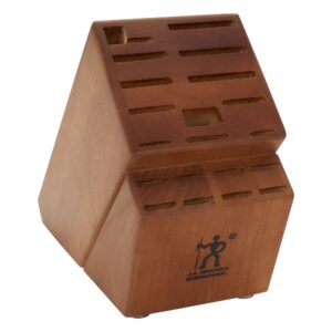 henckels 19-slot knife storage block - acacia