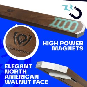 Dalstrong Magnetic Knife Holder Wall - Premium North American Walnut Wood - Knife Magnetic Strip - Aluminum Frame - 18" x 2.5" - Powerful Magnet Kitchen Bar - Easy Mount - Safely Display your Knives