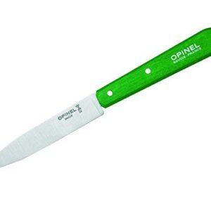 Opinel No. 112 Paring Knives Box Set, 4 Piece Paring Knife Set, High Carbon Steel for Chopping, Peeling, Slicing, Trimming, Painted Hornbeam Handles, Made in France (Classic), One Size, (001233)