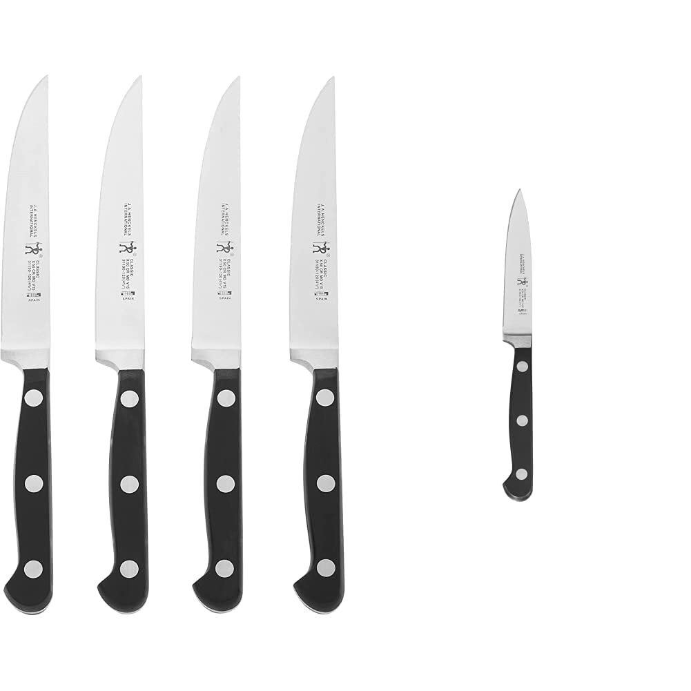 HENCKELS Classic Razor-Sharp Steak Knife Set (4 knives) and Paring Knife