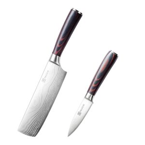 paudin nakiri knife and paring knife