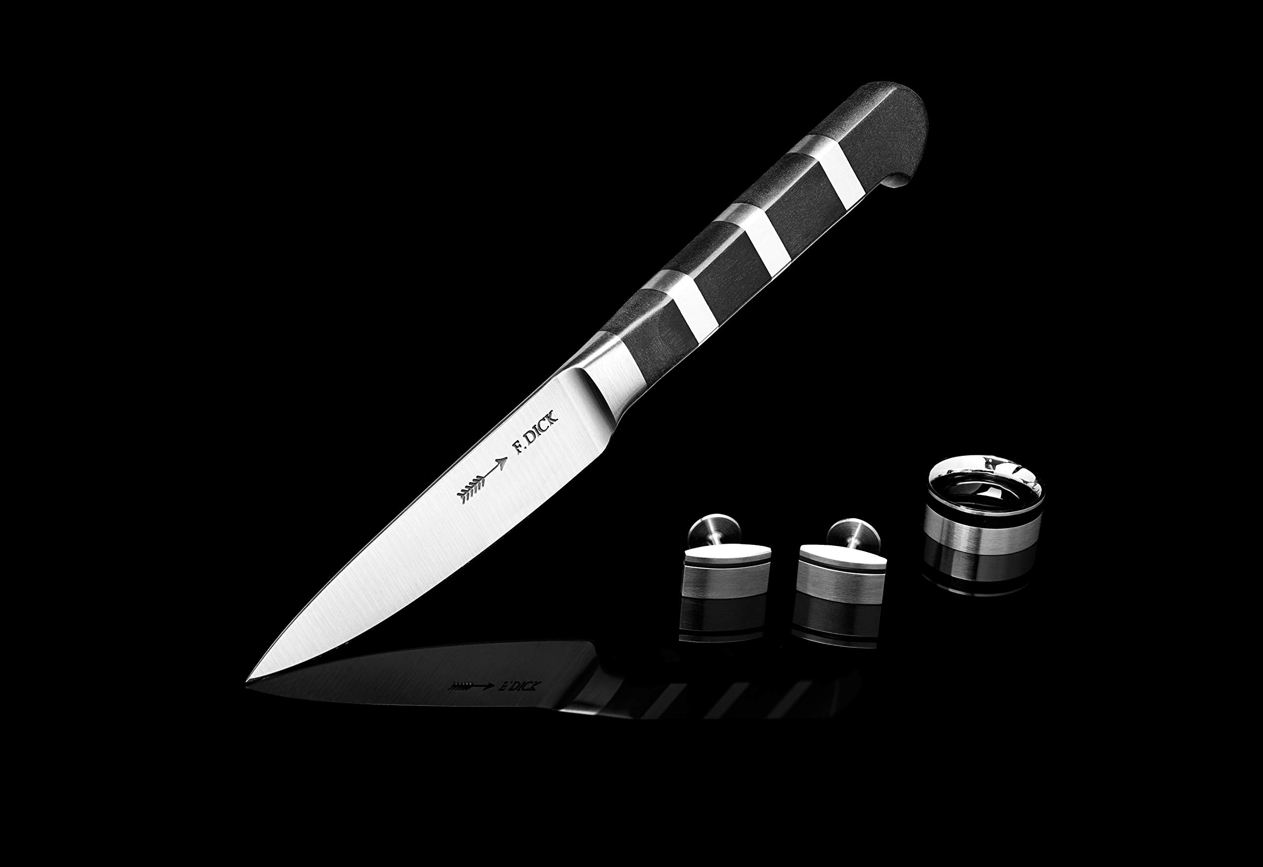 F. DICK – 1905 Paring Knife - Kitchen knife with 3.5" blade & 56 HRC - Ideal for small cutting work & decorations - Stainless steel - Ultra sharp - Ergonomic handle - High carbon