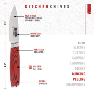 BUBBA Kitchen Series 3.5" Paring Knife perfect for trimming, slicing and peeling small produce.