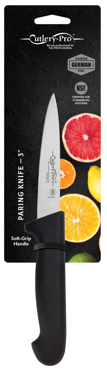 Cutlery-Pro Paring Knife, NSF, German Steel Alloy X50CrMov15, 3-Inch Blade