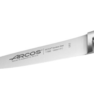 ARCOS Paring Knife 4 Inch Stainless Steel. Professional Kitchen Knife for Cut, Peel and Clean Food. Ergonomic Polyoxymethylene Handle and 100 mm Blade. Series Kyoto. Color Black