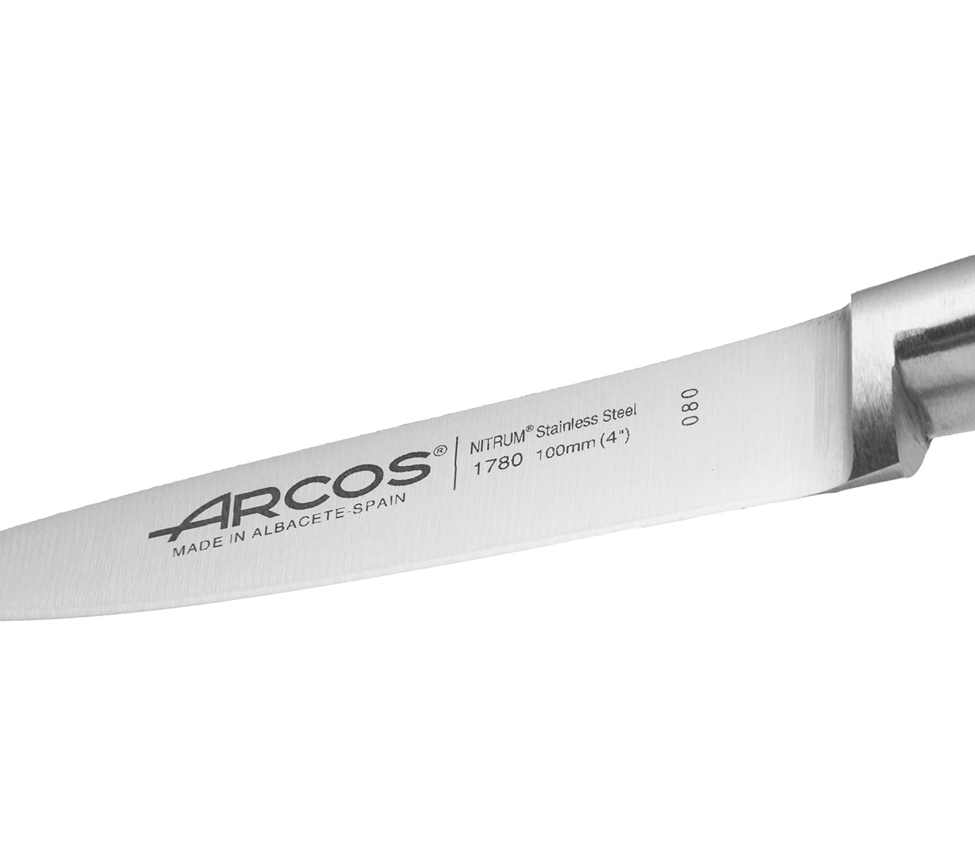 ARCOS Paring Knife 4 Inch Stainless Steel. Professional Kitchen Knife for Cut, Peel and Clean Food. Ergonomic Polyoxymethylene Handle and 100 mm Blade. Series Kyoto. Color Black