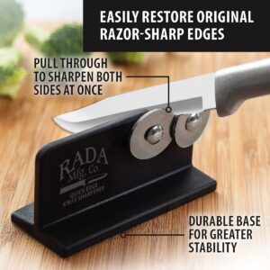 RADA Stainless Steel Paring Knife and Vegetable Peeler – Pare and Peel Gift Set with Knife Sharpener