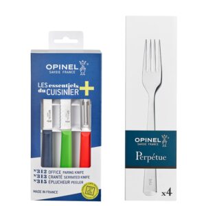 opinel les essentials+ kitchen prep + flatware bundle