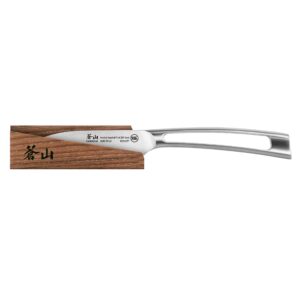 Cangshan TN1 Series 1021684 Swedish 14C28N Steel Forged 3.5-Inch Paring Knife and Wood Sheath Set