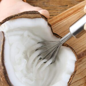 Coconut Scraper Stainless Steel Copra Meat Removal knife Household Kitchen Tool Coconut Planer Accessory