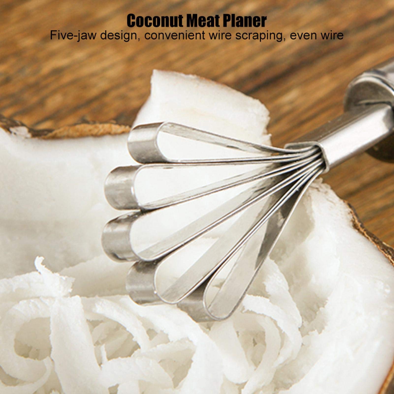 Coconut Scraper Stainless Steel Copra Meat Removal knife Household Kitchen Tool Coconut Planer Accessory