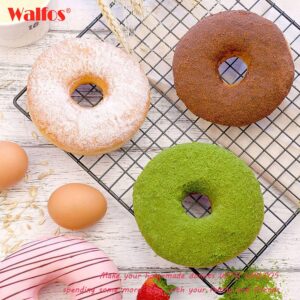 Walfos Silicone Donut Mold - Non-Stick Silicone Doughnut Pan Set, Just Pop Out! Heat Resistant, Make Perfect Donut Cake Biscuit Bagels, BPA FREE and Dishwasher Safe, Set of 3