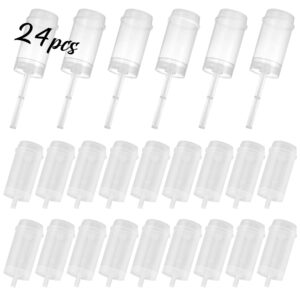 csdtylh 24 pack cake push pop containers with lids, reusable cake push pops, muti-purpose push pop cake containers, plastic cake push-up pop shooter for cupcake, confetti, homemade ice cream,desserts