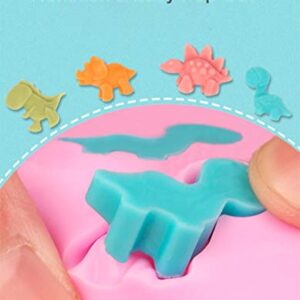 Alimat PluS Silicone Gummy Molds Candy Molds with 2 Droppers - BPA Free Nonstick Chocolate Molds Including Mini Dinosaur, Cat Claw, Hearts, Flowers, Bear Shape Gummie Molds - Pack of 5 for 210 Gummies