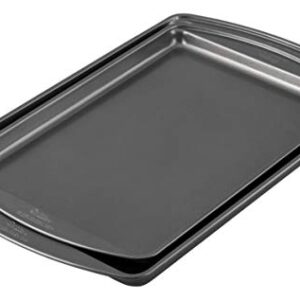 Wilton Perfect Results Premium Non-Stick Bakeware Cookie Baking Sheets Set, 2-Piece, Steel