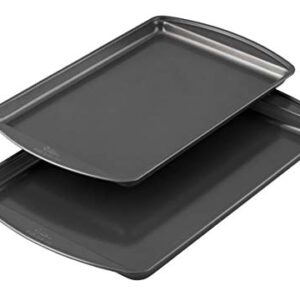 Wilton Perfect Results Premium Non-Stick Bakeware Cookie Baking Sheets Set, 2-Piece, Steel