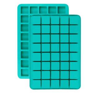 mity rain 2 pack 40-cavity square caramel candy silicone molds,chocolate forf truffles, fat bombs keto snacks, whiskey ice cube tray,grid fondant mould,hard candy pralines gummy jelly mold