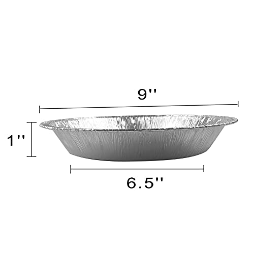 Waytiffer 9" Pie Pans (10pack) - Disposable Aluminum Foil Pie Tins,Heavy-duty, Baking Tin Plates, Standard Size