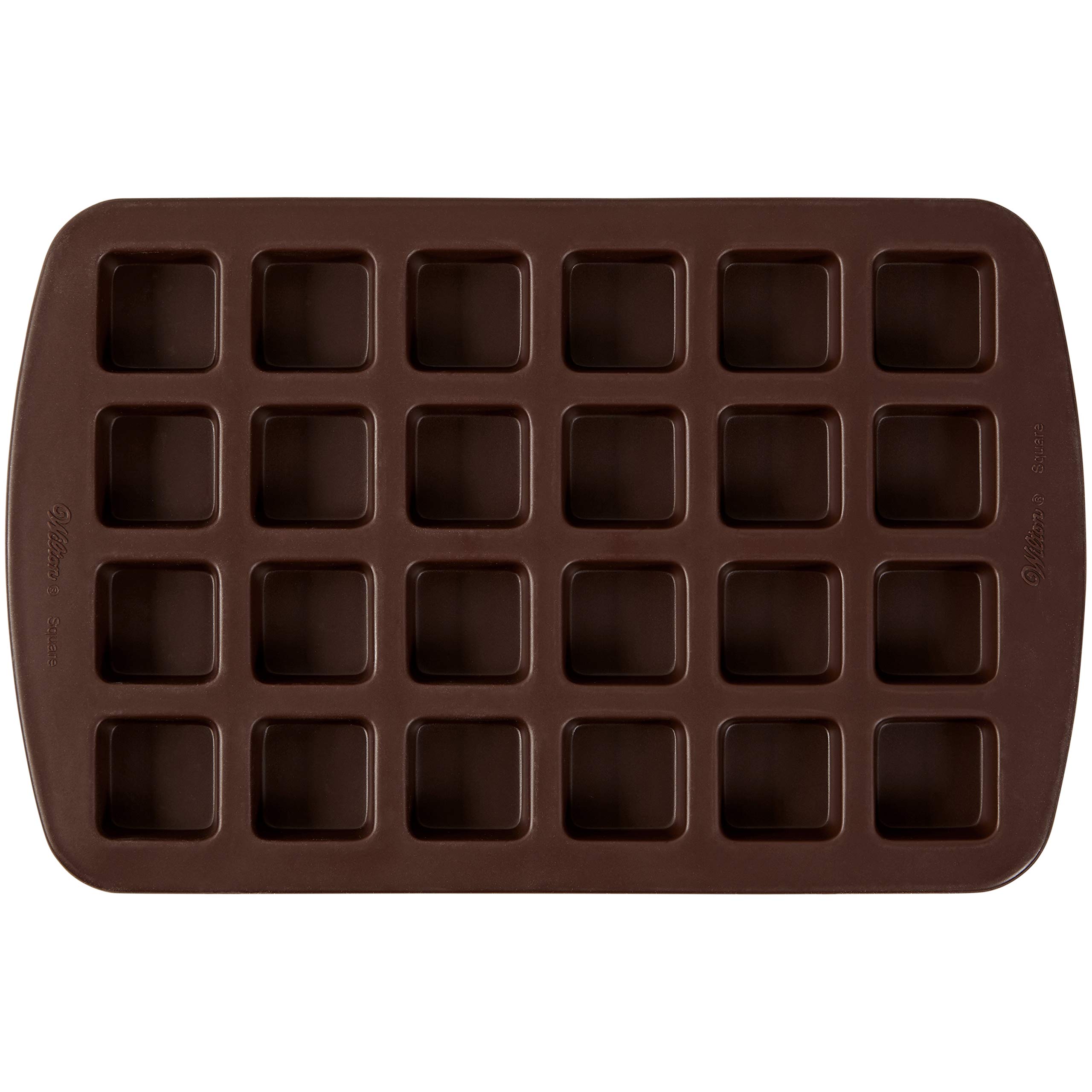 Wilton Bite-Size Brownie Squares Silicone Mold, 24-Cavity