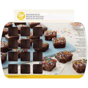 Wilton Bite-Size Brownie Squares Silicone Mold, 24-Cavity