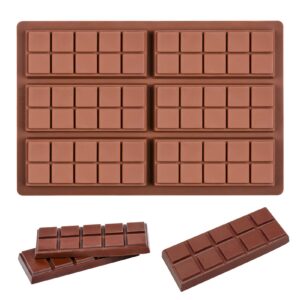 fimary chocolate molds, rectangle chocolate bar sweet molds silicone bakeware wax melt molds, pack of 1