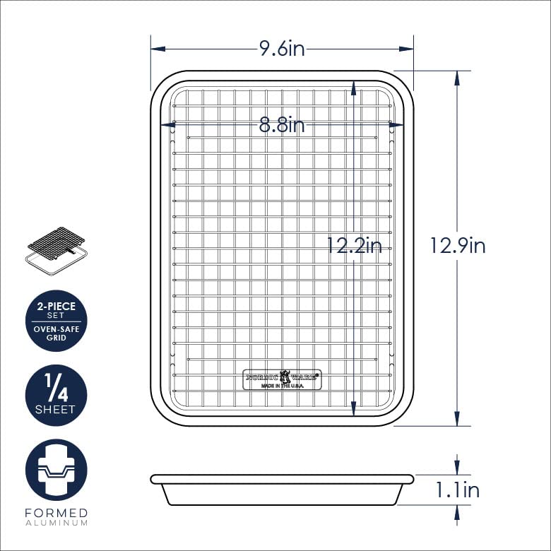 Nordic Ware Naturals® Quarter Sheet with Oven-Safe Nonstick Grid