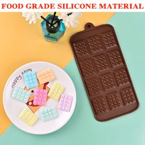 2 Pieces Silicone Break Apart Chocolate Moulds,Silicone Square Mold,Non-Stick Candy Chocolate Bar Mold,Reusable Candy Protein Silicone Chocolate Mold