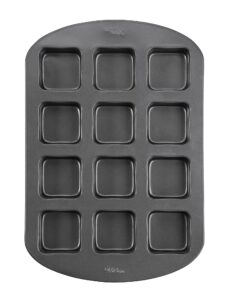 wilton brownie bar pan, 12-cavity, brownie pan, steel