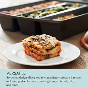 Chicago Metallic - 26783 Chicago Metallic Professional Lasagna Trio Pan, 12 by 16 by 3", Silver