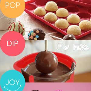 APRON HEROES- Complete Cake Pop Maker Kit, Nonstick, Silicone, Cake Pop Maker, Cake Pop Kit, with, Cake Pop Stand Holder, Cake Pop Molds, 120 Lollipop Sticks, Melting Pot, Decorating Pen, & Twist Ties