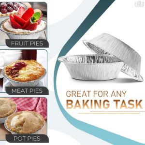 Silver Aluminum Foil Tart Pan - 100Pcs Disposable Mini Pie Tins Round Pan for Cake Pie Tin Foil Pans Tin 2.9 inch Liners Aluminum Pans Disposable Mini Tart Pan Mini Cheesecake Pans for Baking